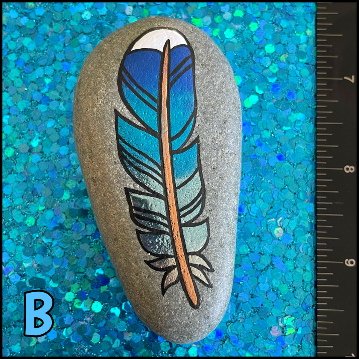 Metallic Feather Rocks – Kala Escobar Design