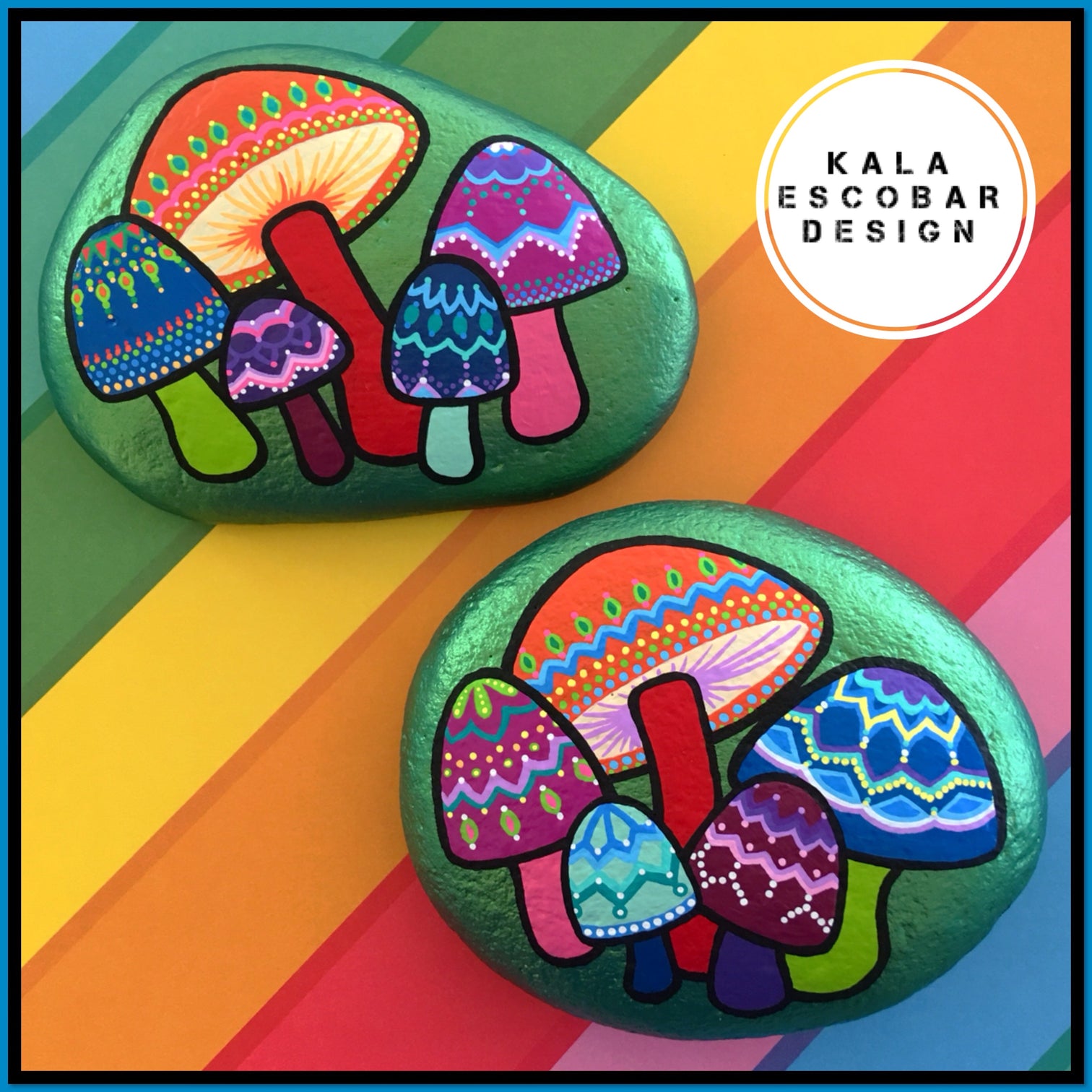 Mandala Mushroom Rocks – Kala Escobar Design